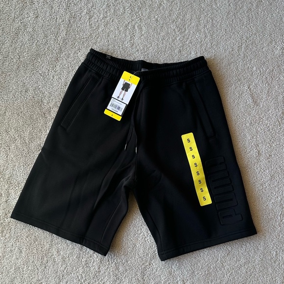 Puma | Shorts | Puma Mens Embossed Logo Fleece Short Black Small And ...